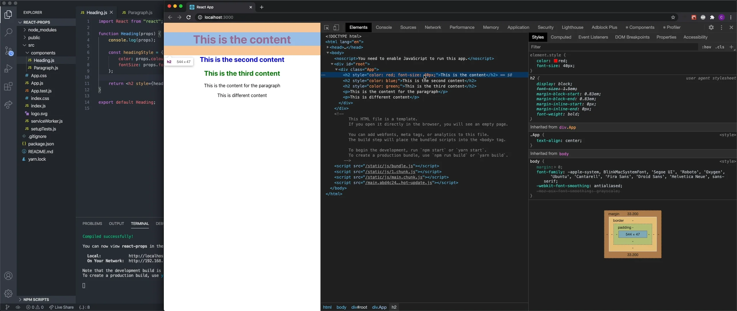React props on Vimeo