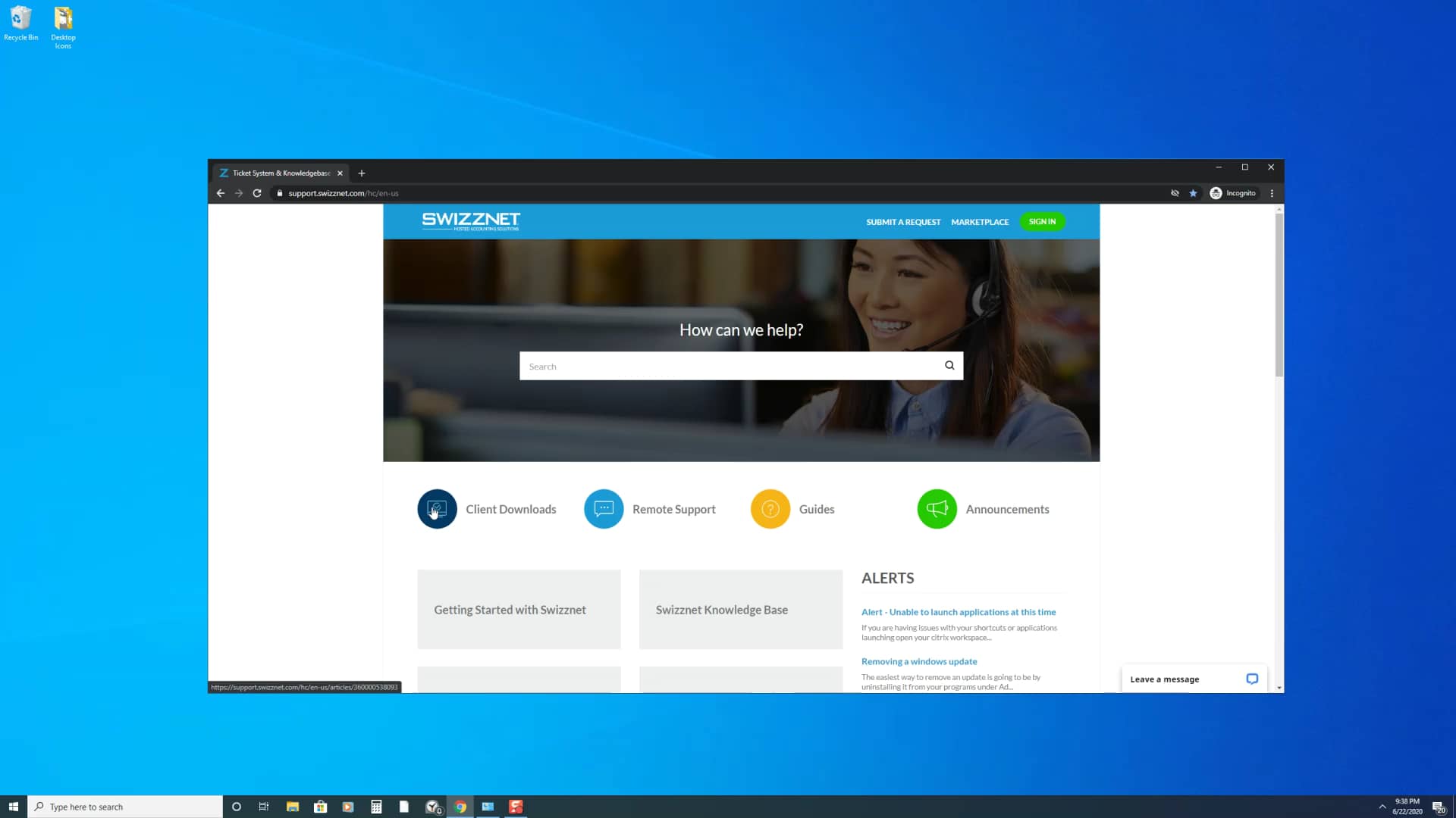 Installing the Cloud Workspace Client on Windows 10 on Vimeo