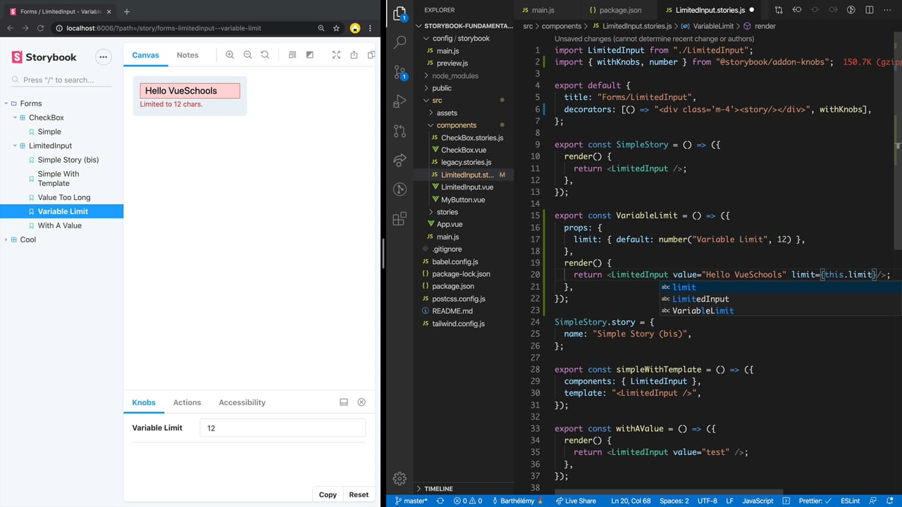 Storybook Knobs Addon - A Vue.js Lesson From our Vue.js Course:... Storybook Knobs Addon - A Vue.js Lesson From our Vue.js Course:...