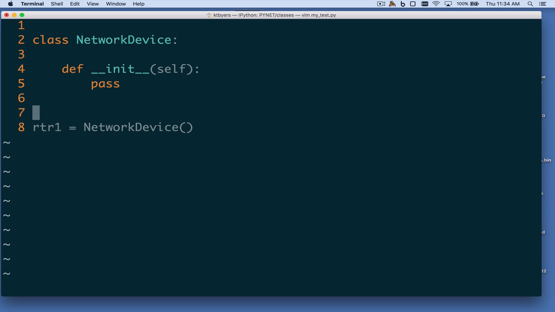 Learning Python - Classes and Objects, Part1 on Vimeo