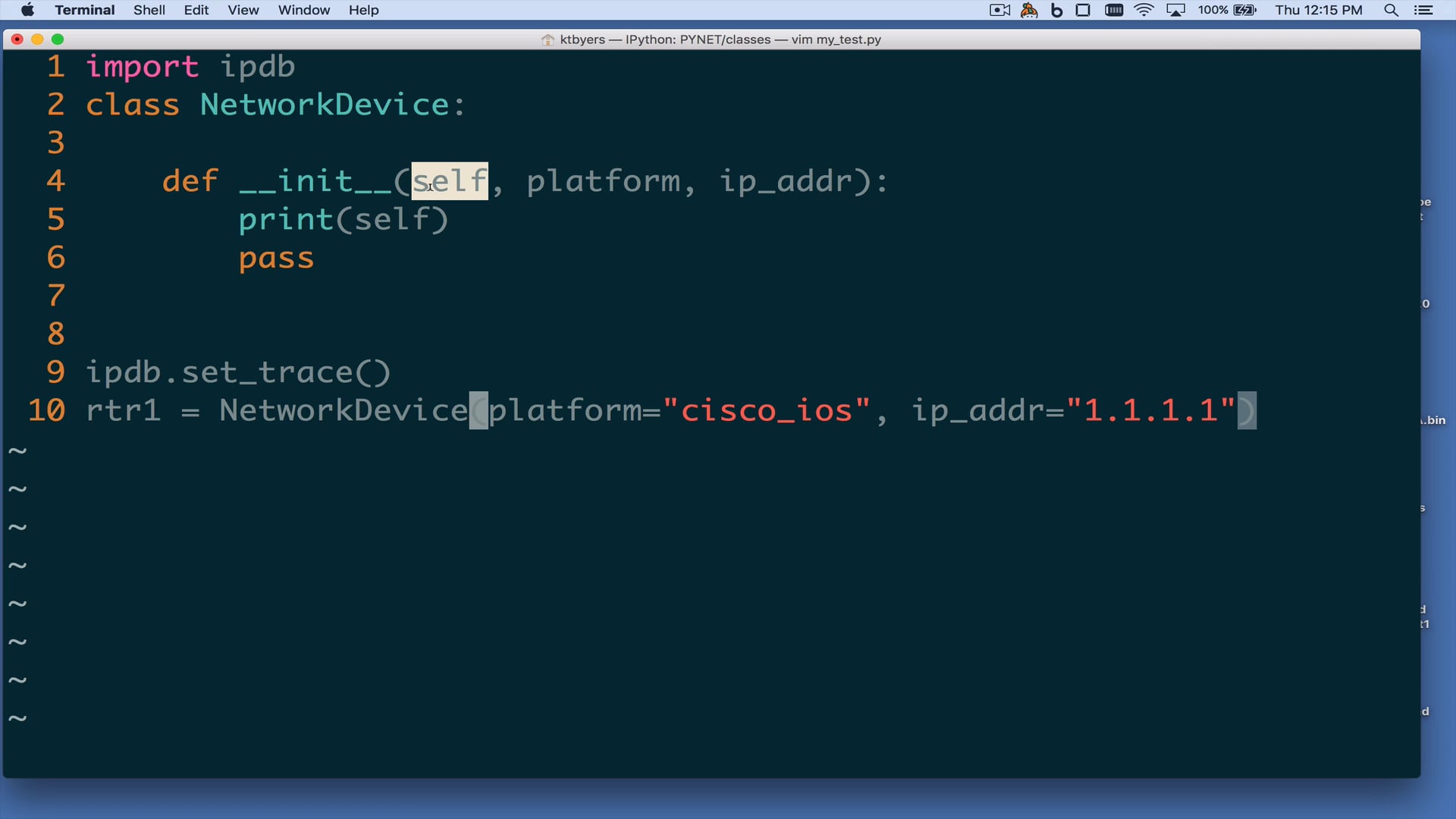 Learning Python - Classes and Objects, Part2 on Vimeo