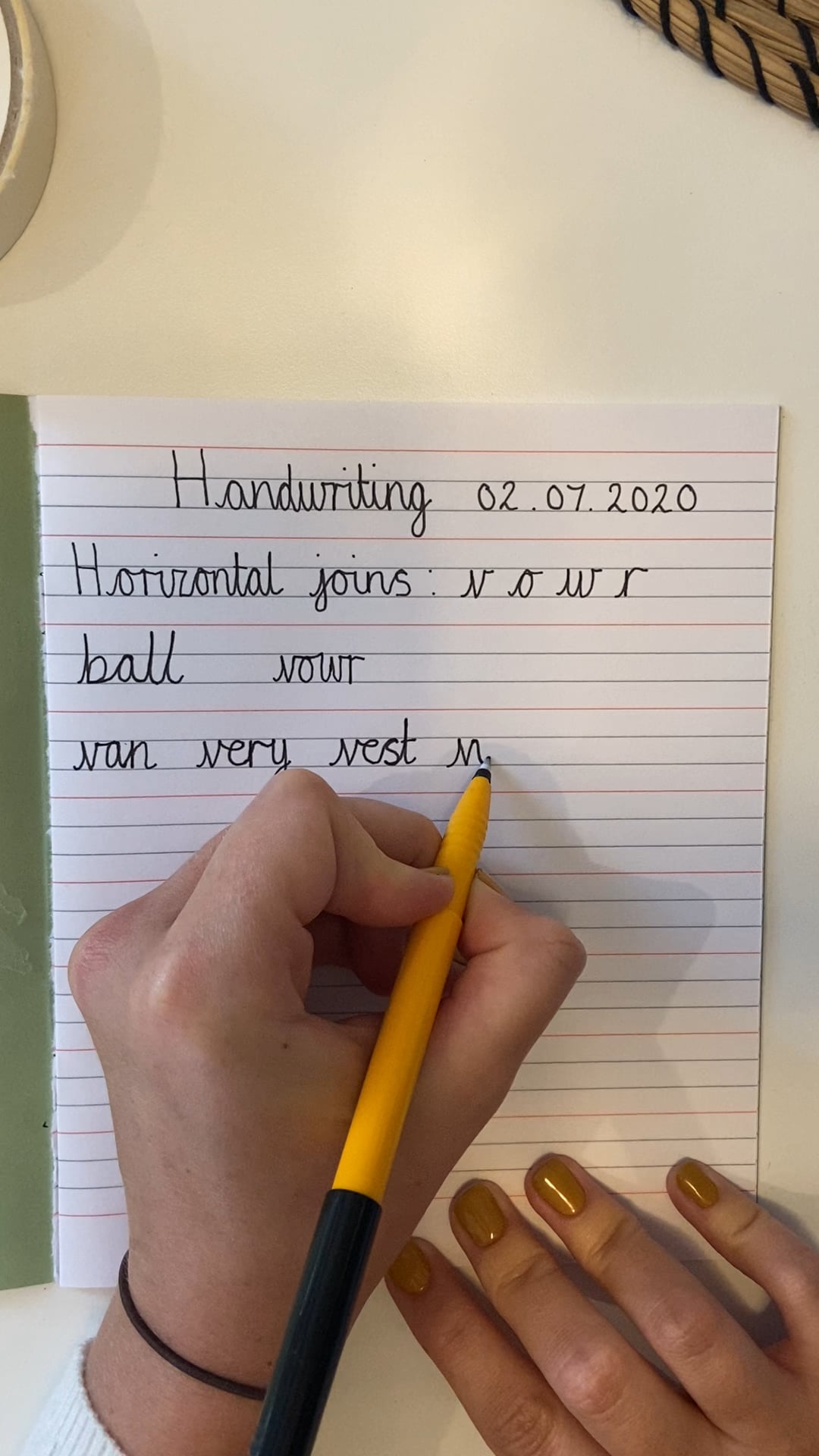 Handwriting - Horizontal Joins on Vimeo