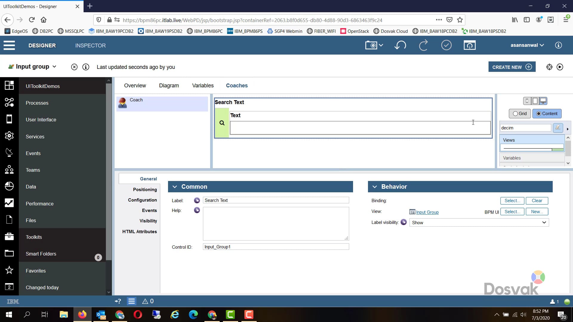 BPM UI Toolkit - Input Group Control on Vimeo