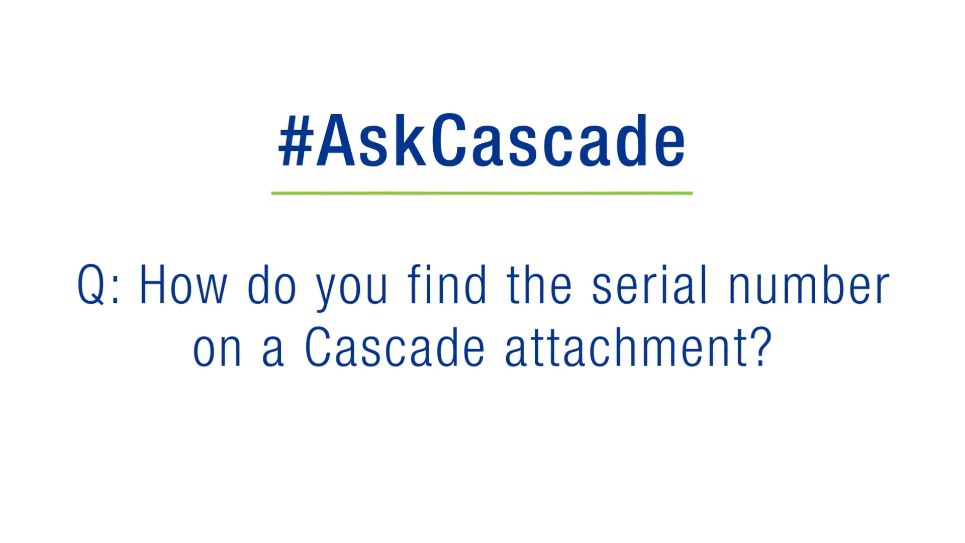 How to Locate Nameplates on Cascade Attachments on Vimeo