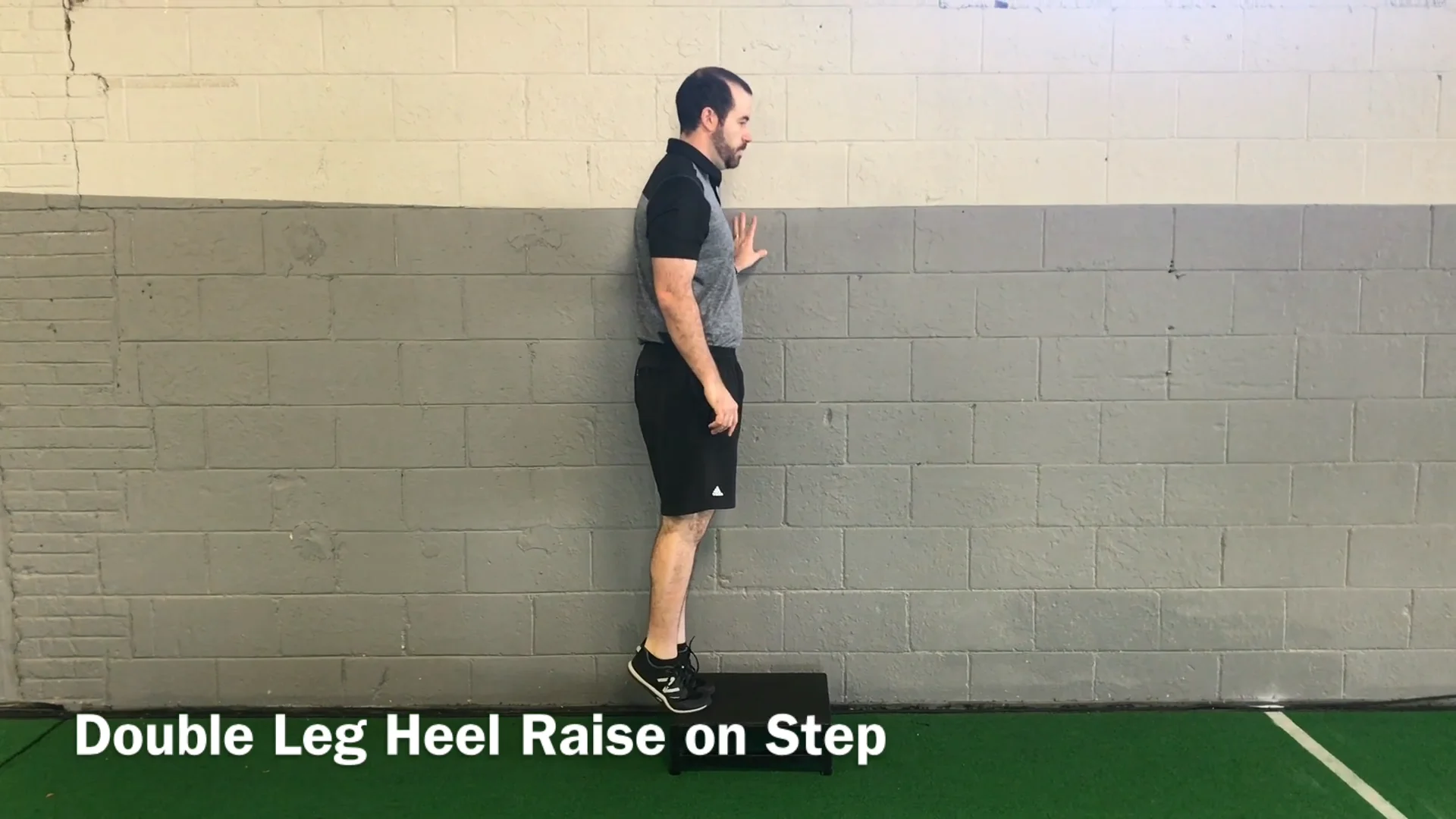Double Leg Heel Raise on Step on Vimeo