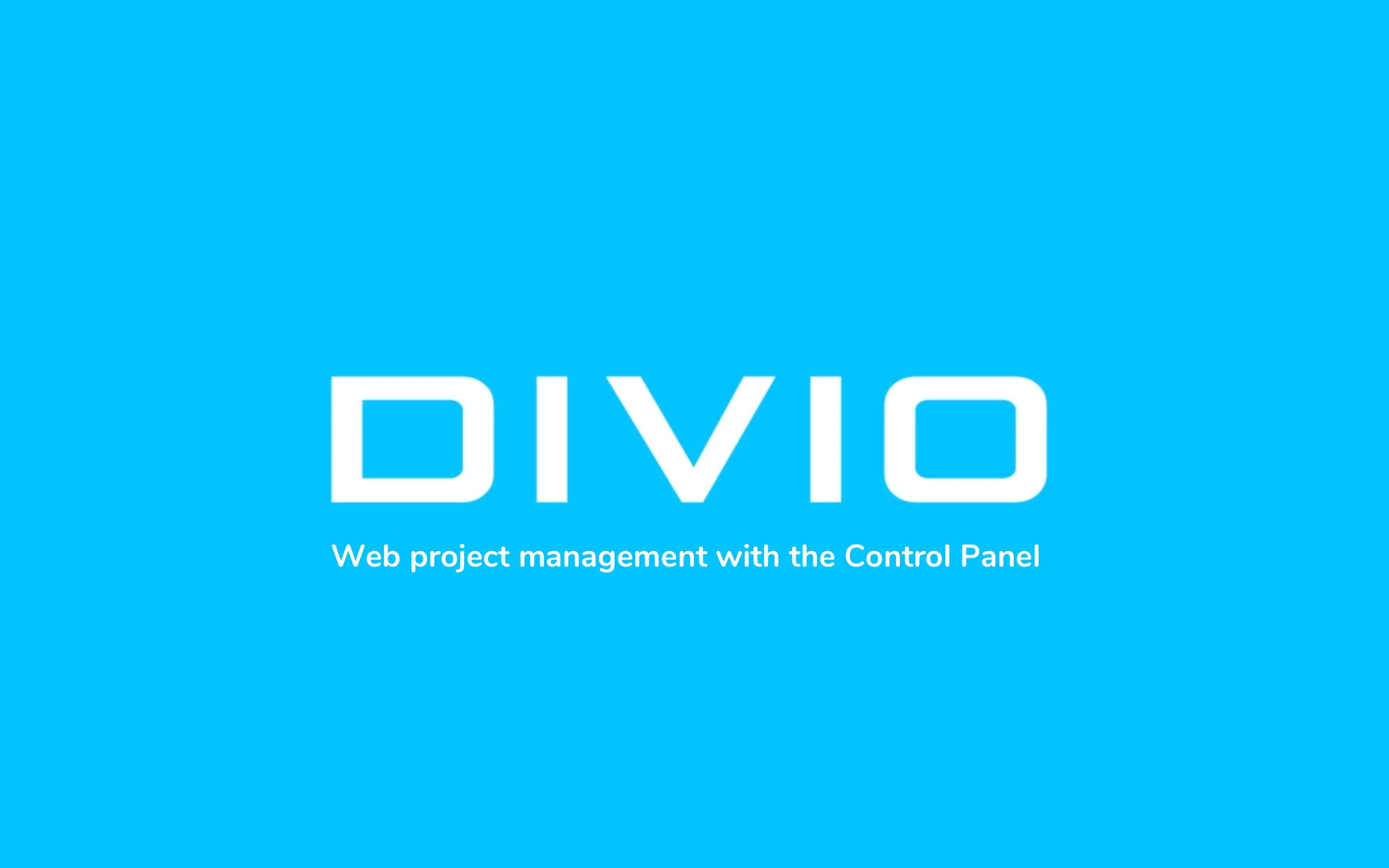 Web project management with the Divio Control Panel
