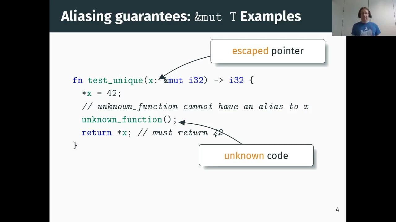 Stacked Borrows: An Aliasing Model for Rust - Ralf Jung on Vimeo