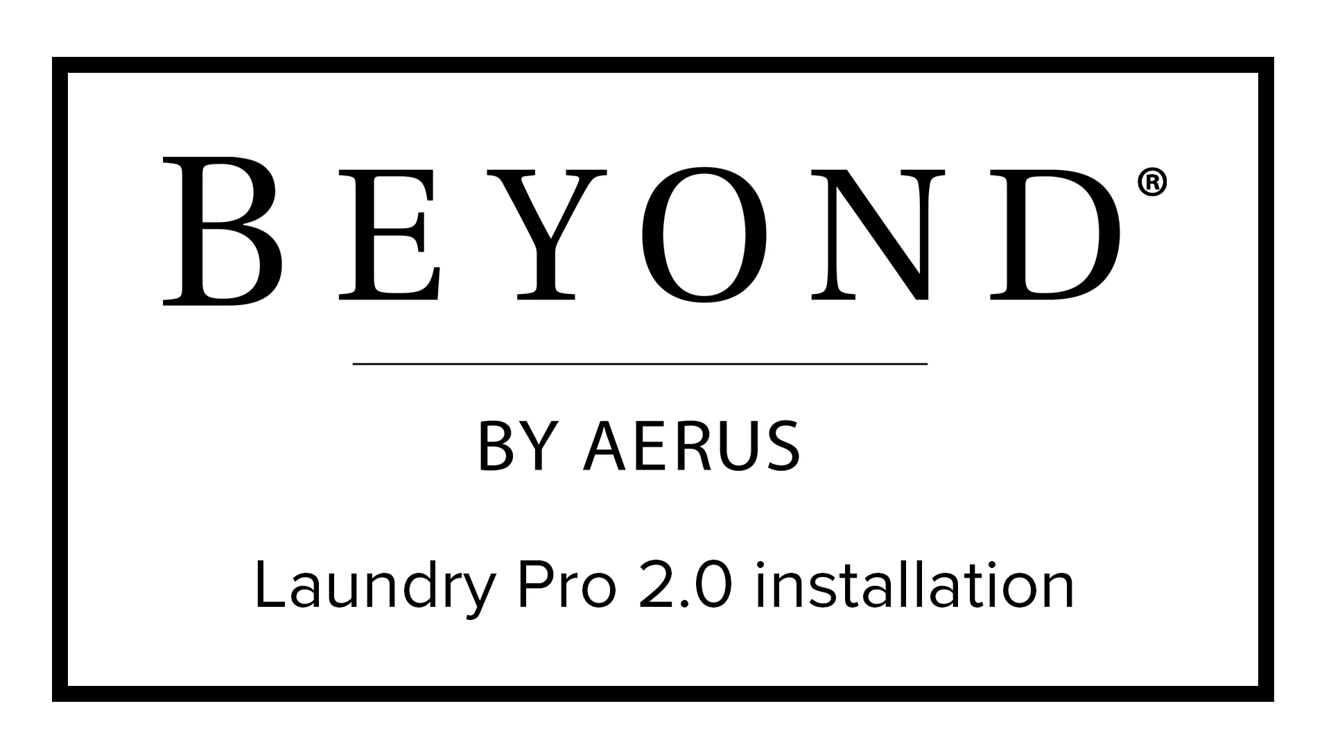 Laundry Pro 2.0 Installation Beyond by Aerus on Vimeo
