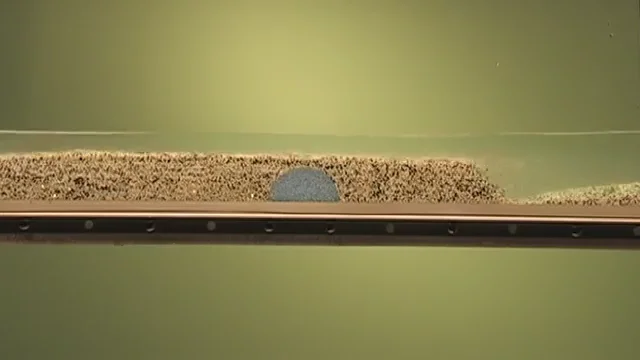 River Geomorphology (38) - Flume - flow over low head dam, wide shot ...