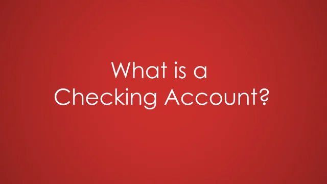 Opening Checking Account