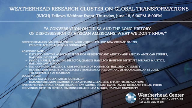 Weatherhead Center for International Affairs on Vimeo