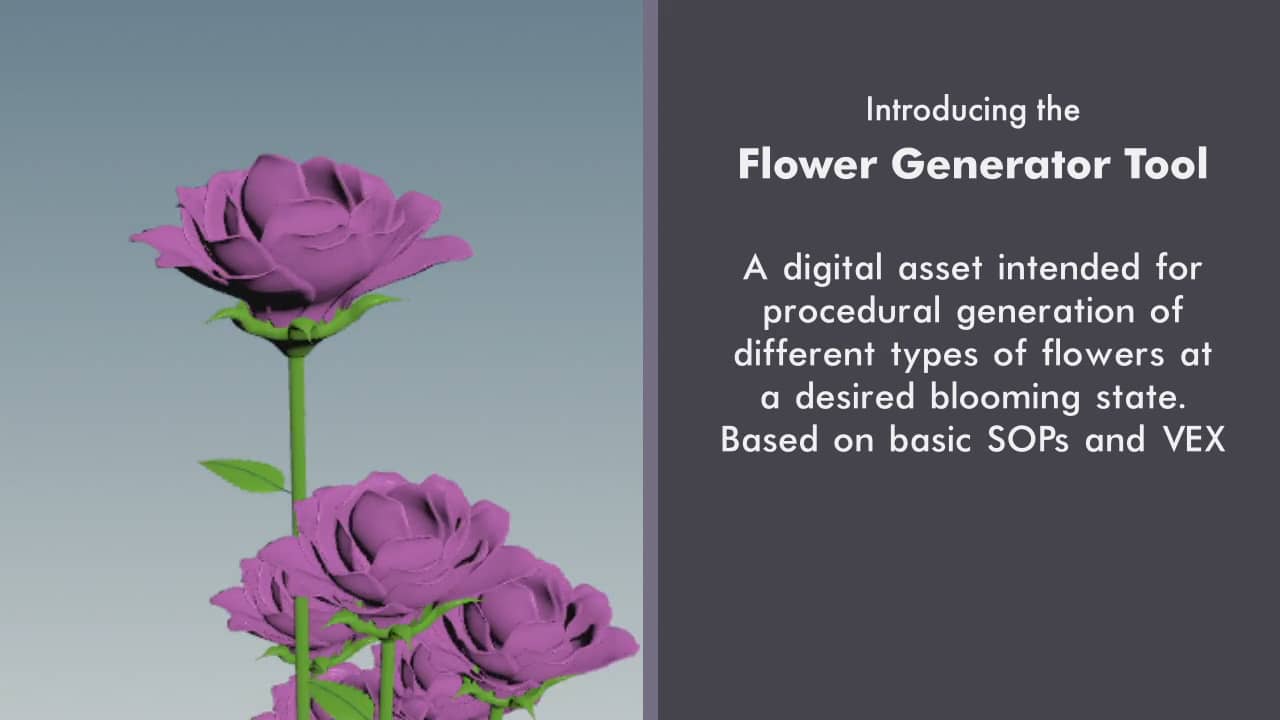 Flower Generator - Houdini Digital Asset For Creating Dynamic Flowers ...