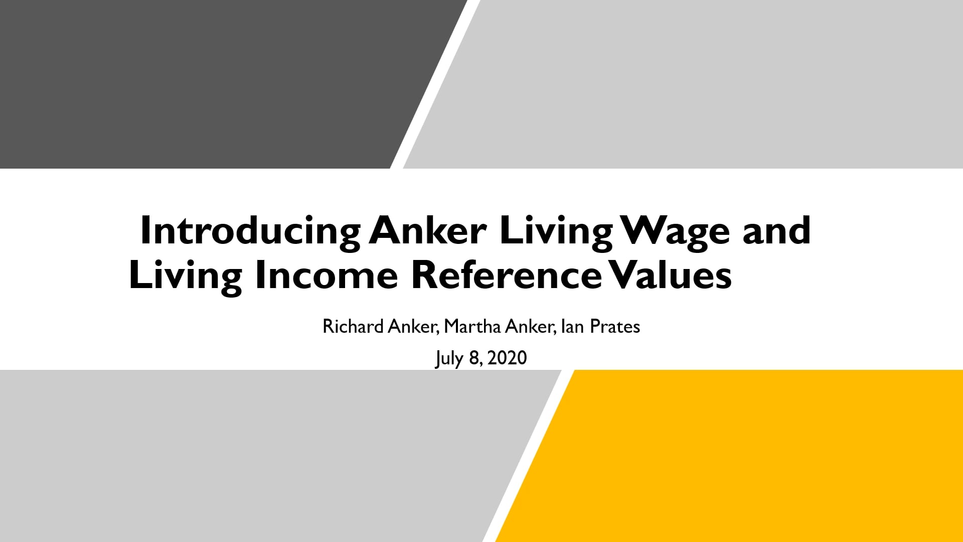 Introducing Living Wage and Income Reference Values