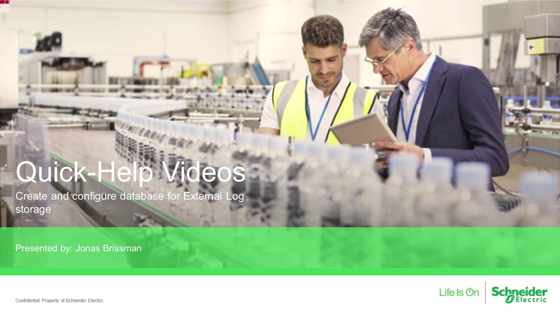 BMS-EBO-External log storage setup and configuration on Vimeo