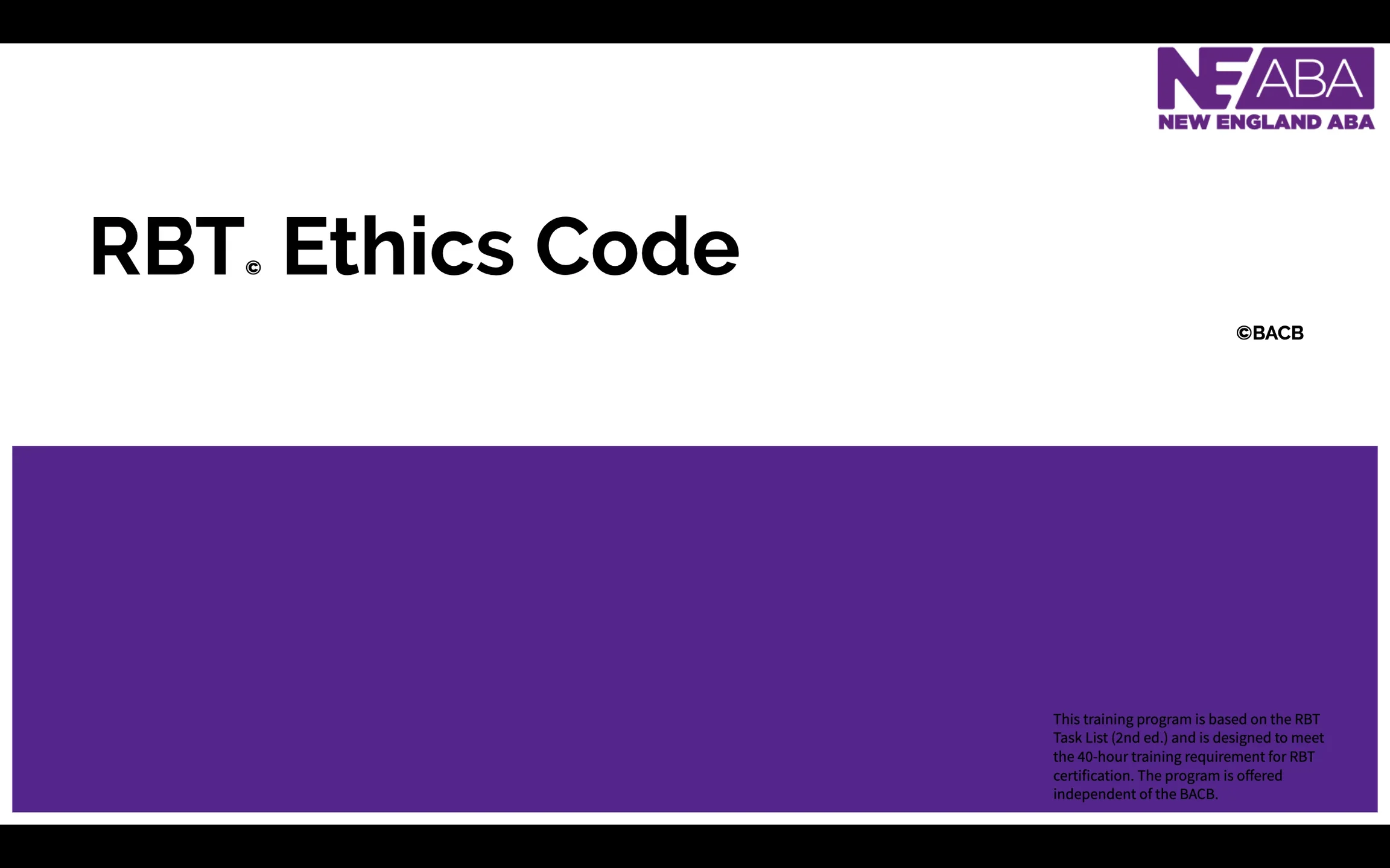 RBT Ethics Code-Part 1