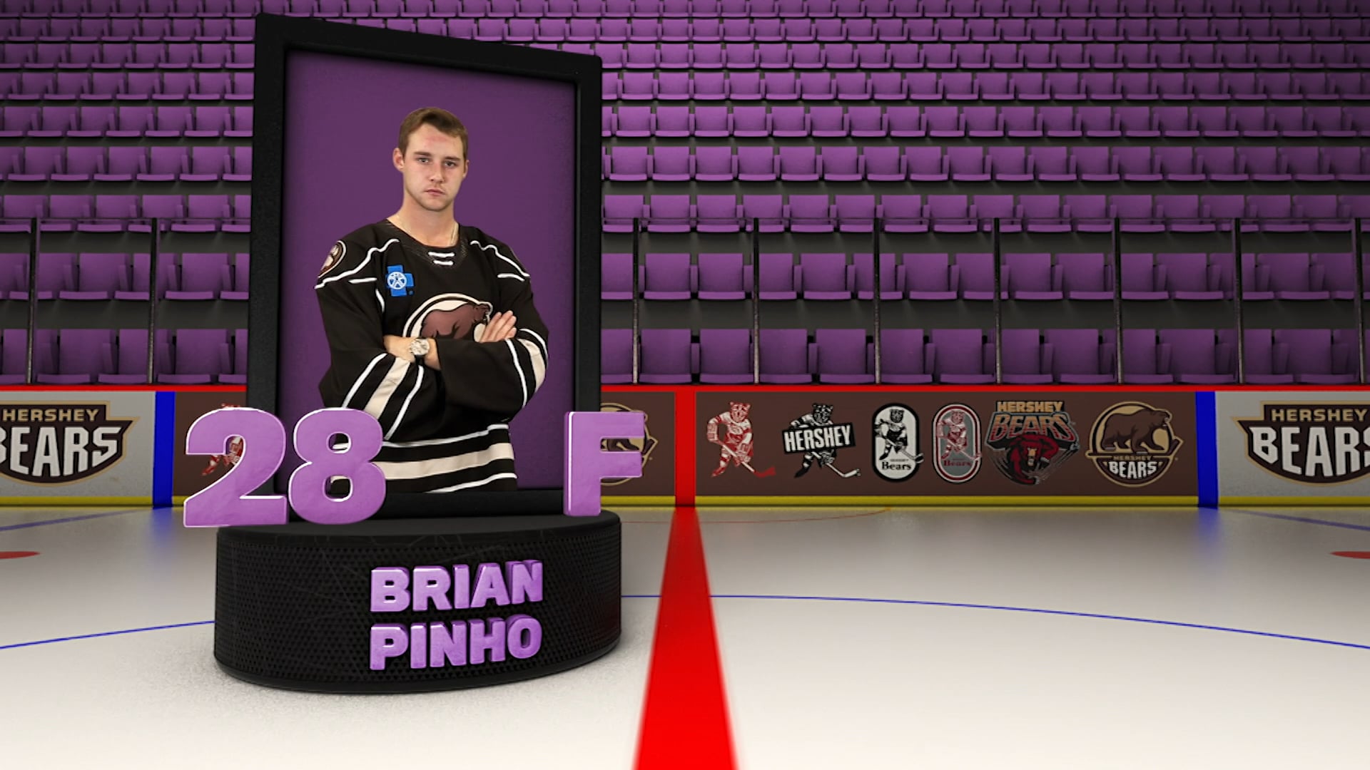 2019-20 Hershey Bears Headshot - #28 Brian Pinho (Bears Goal) (Hockey ...