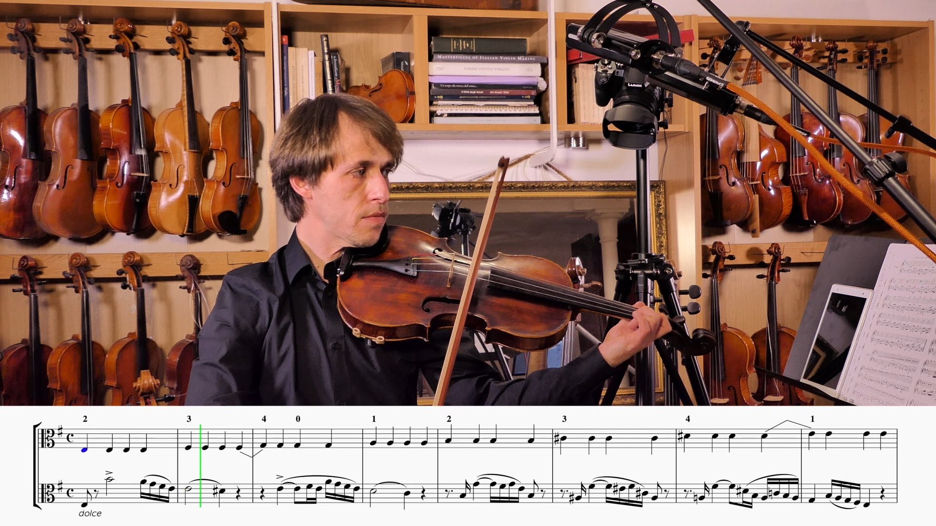 Viola E minor melodic SCALE, Fast play through (♩ = 120) TEACHER ...