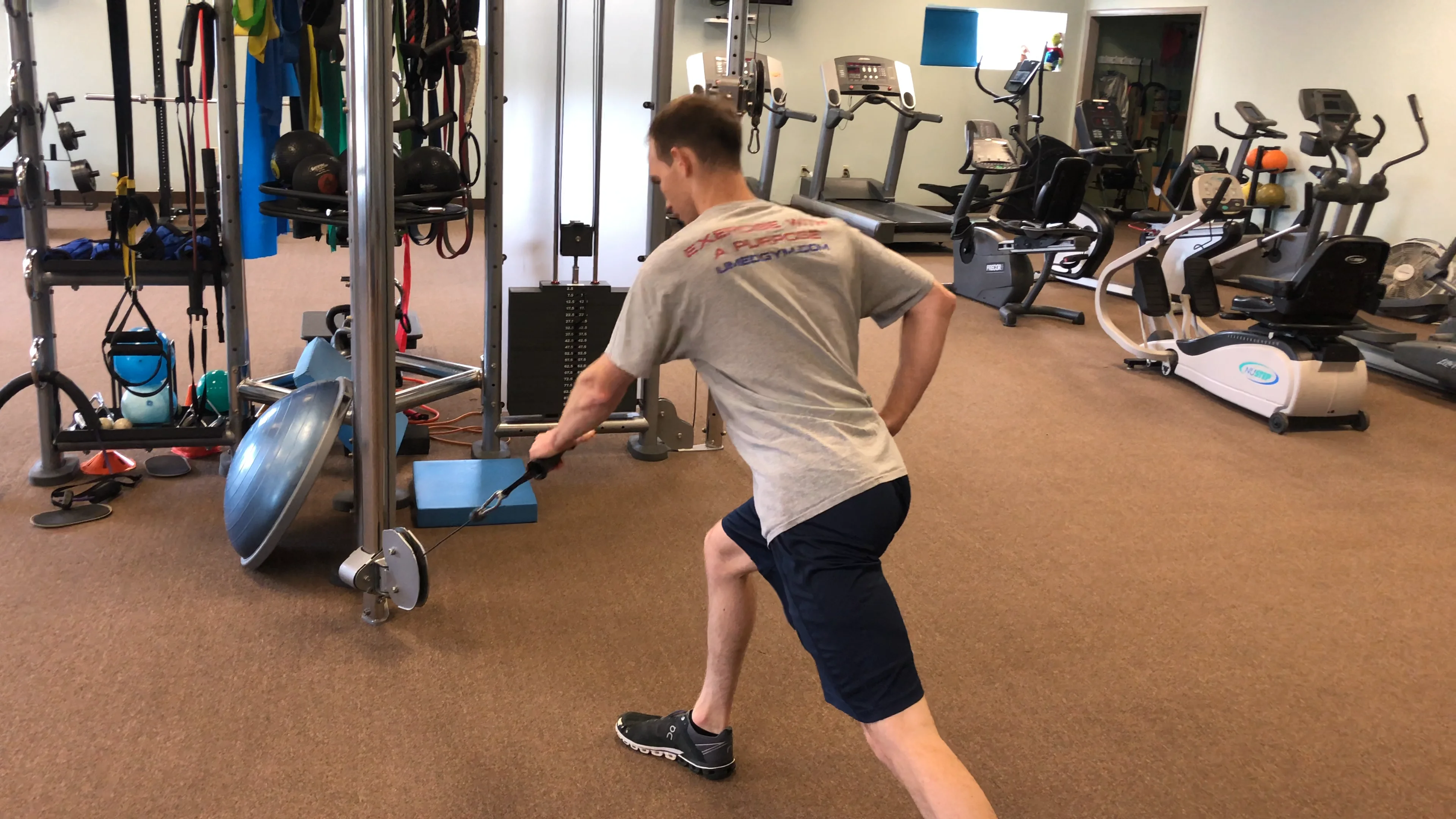 Split Stance Low Cable Row