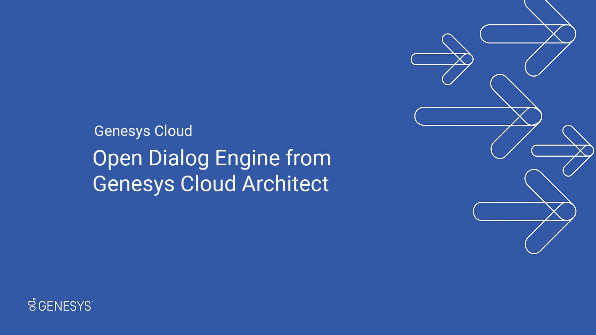 Genesys Cloud: Open Dialog Engine from Genesys Cloud Architect on Vimeo