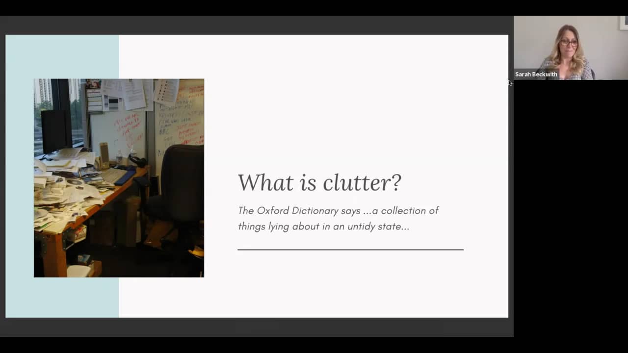 Sarah Beckwith: The Decluttered Mindset on Vimeo