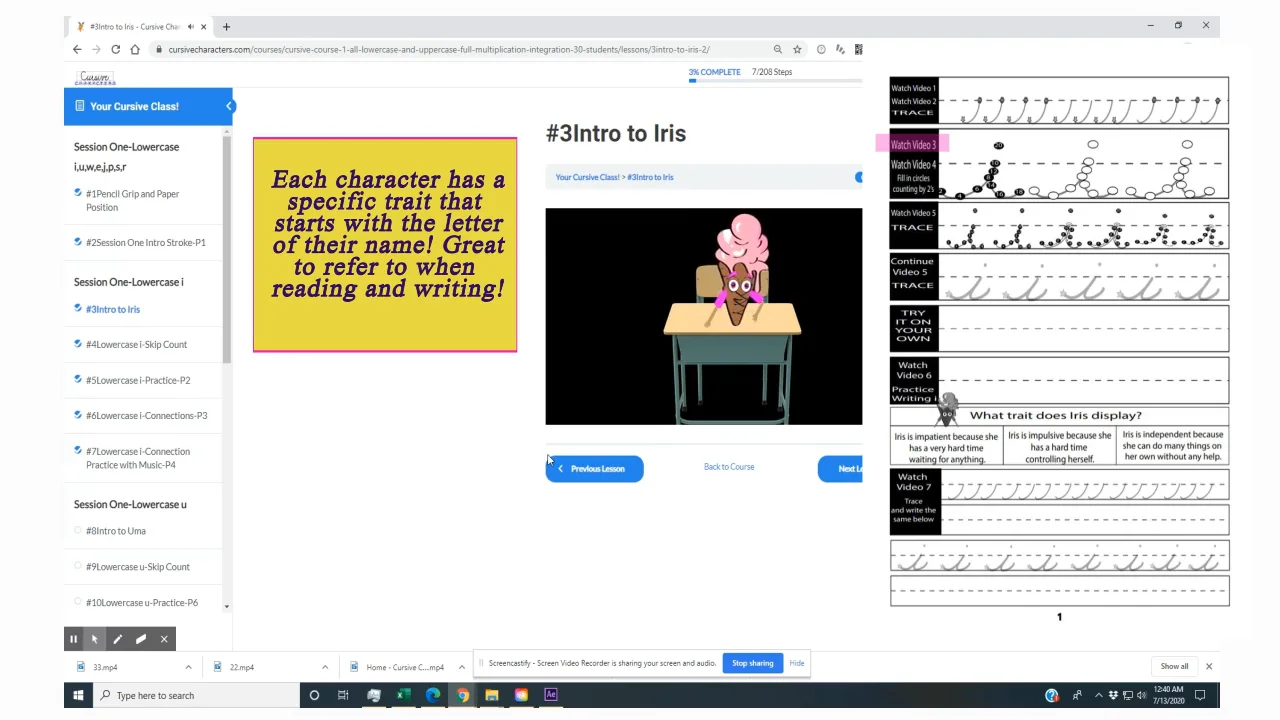 Cursive Program New Video
