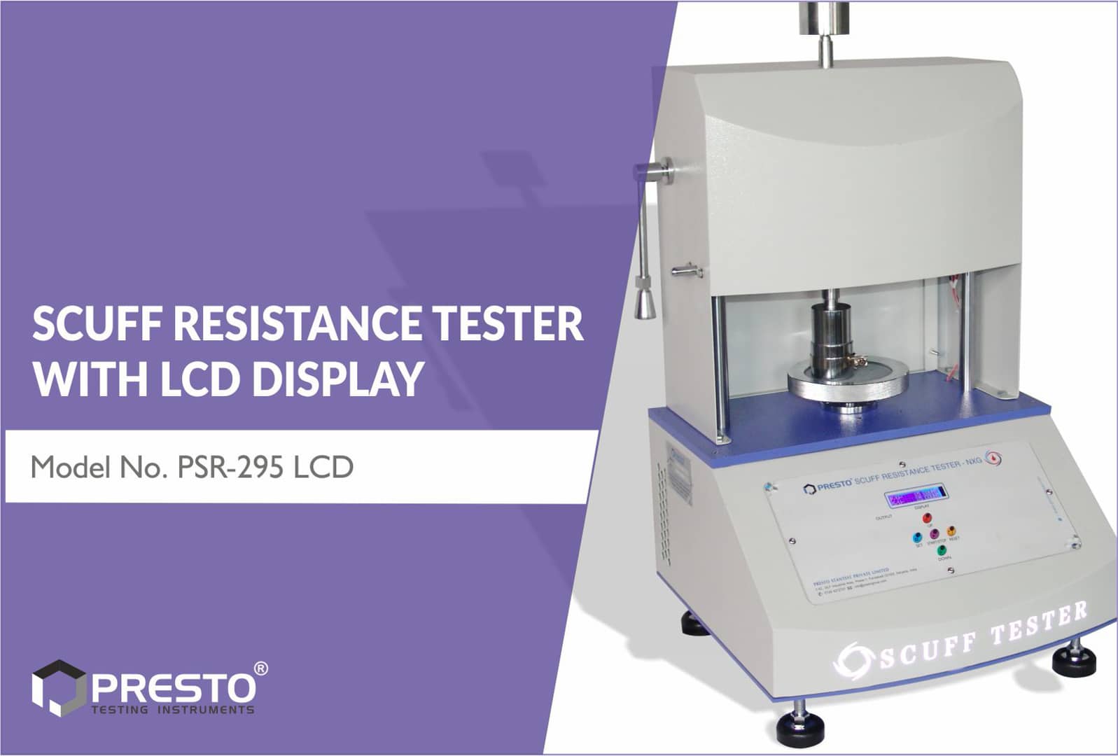 Scuff Resistance Tester with LCD Display- Model No. PSR-295 LCD ...