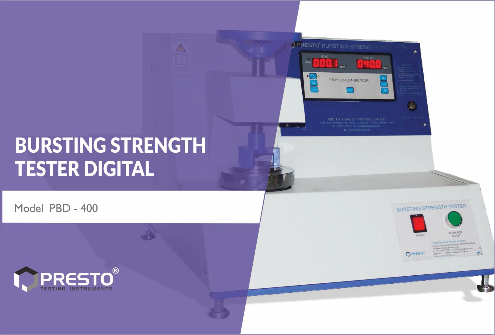 Bursting Strength Tester Digital | Presto Group