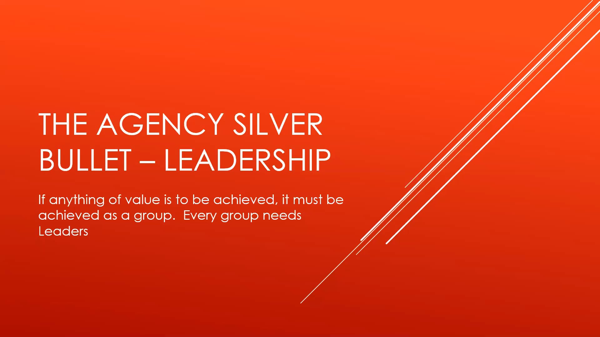 Webinar: "Leadership: The Silver Bullet Agency AND Empowering Customers ...