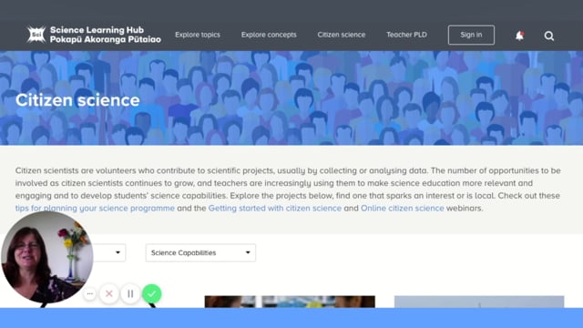 The Citizen science section on the Science Learning Hub — Science ...