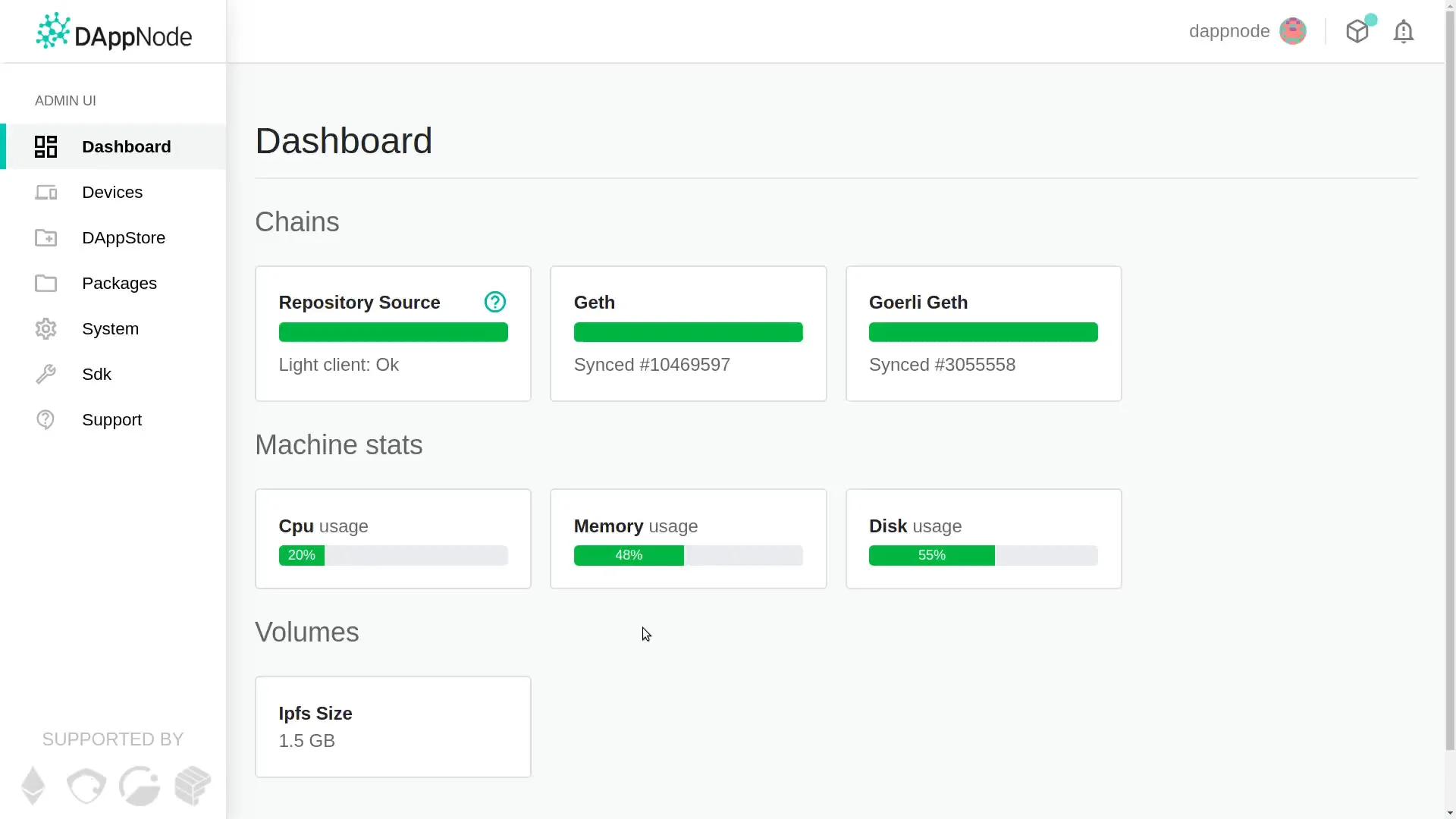Install a Sentinel dVPN node with DAppNode