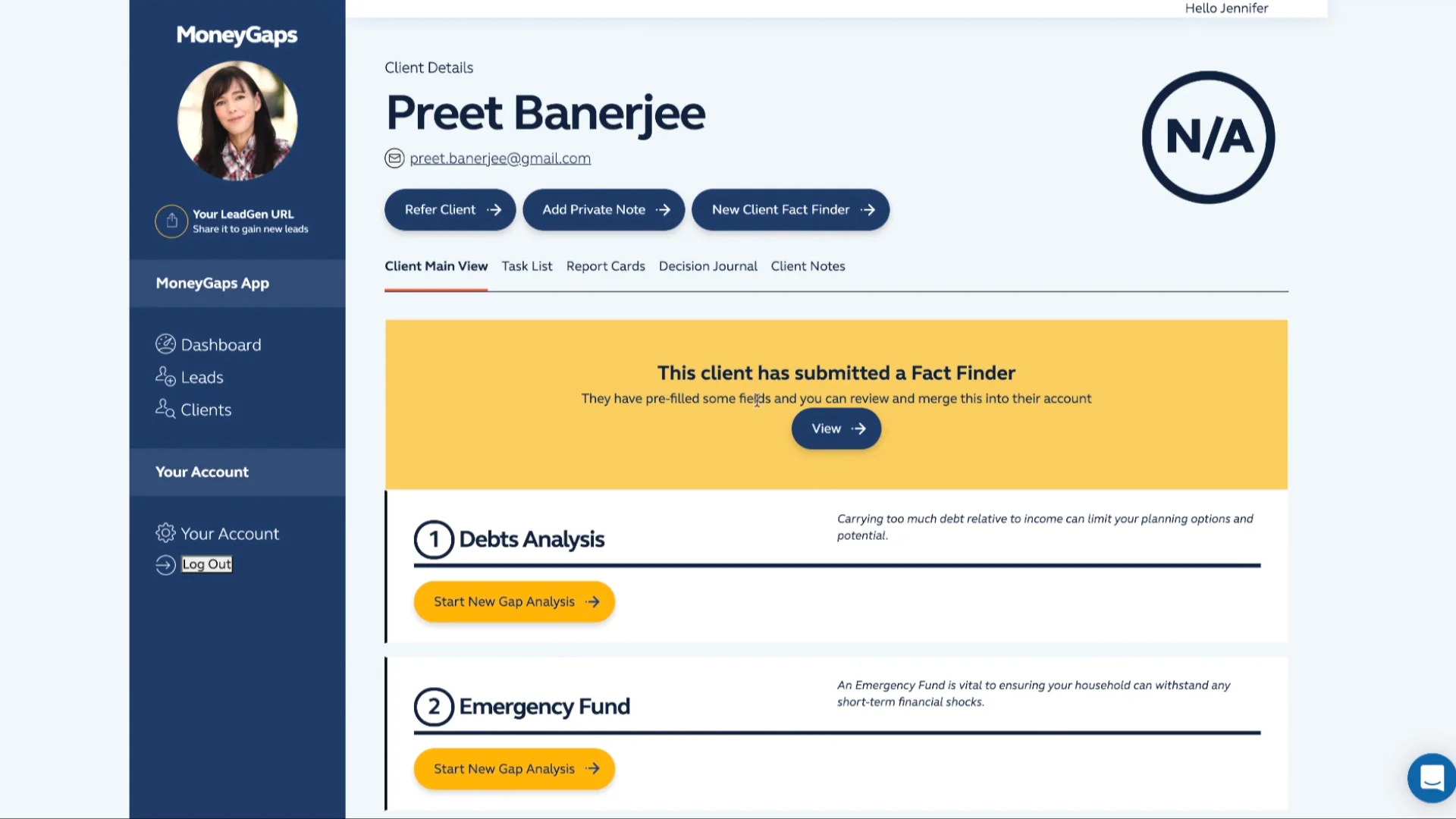 New Client Fact Finder on Vimeo