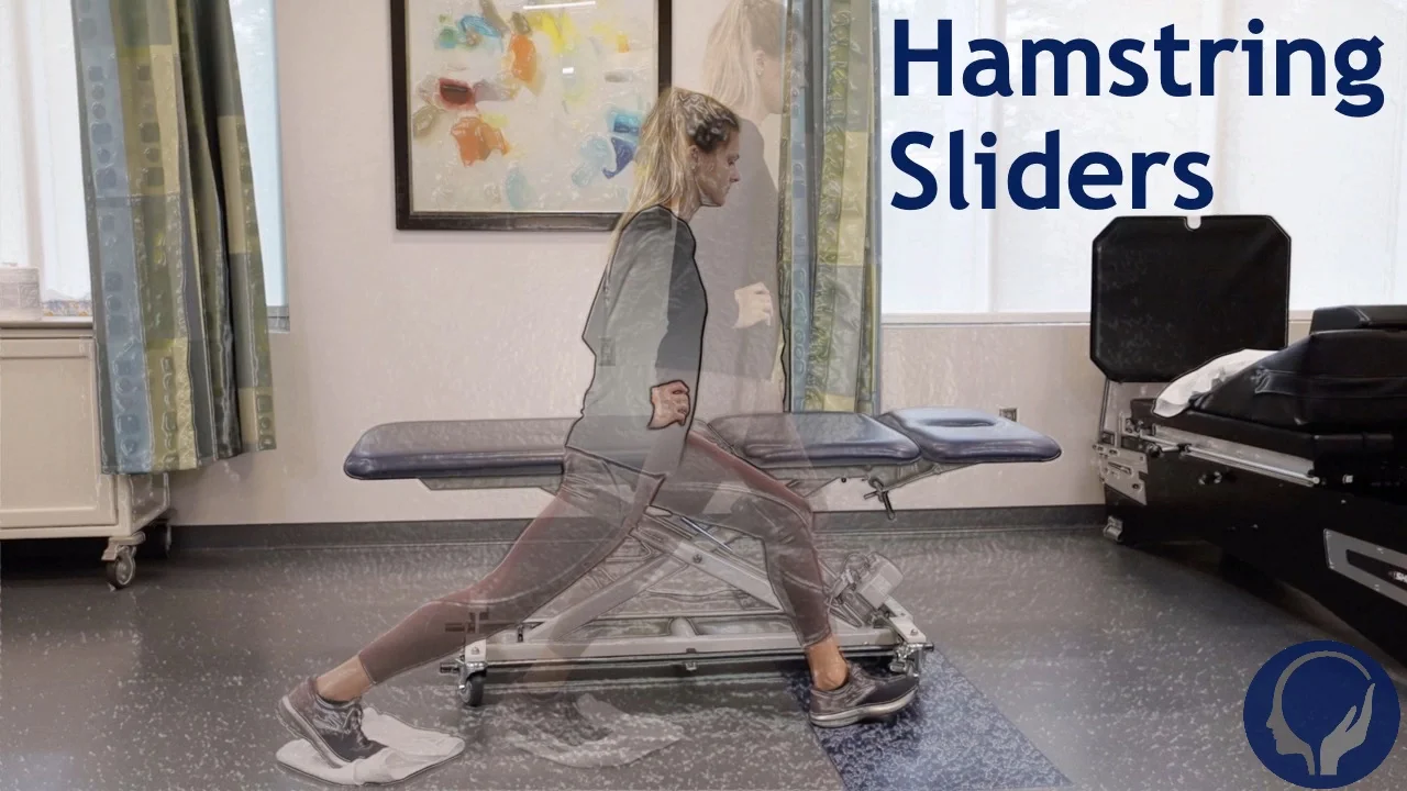 Hamstring Slider (Standing Eccentric) Exercise