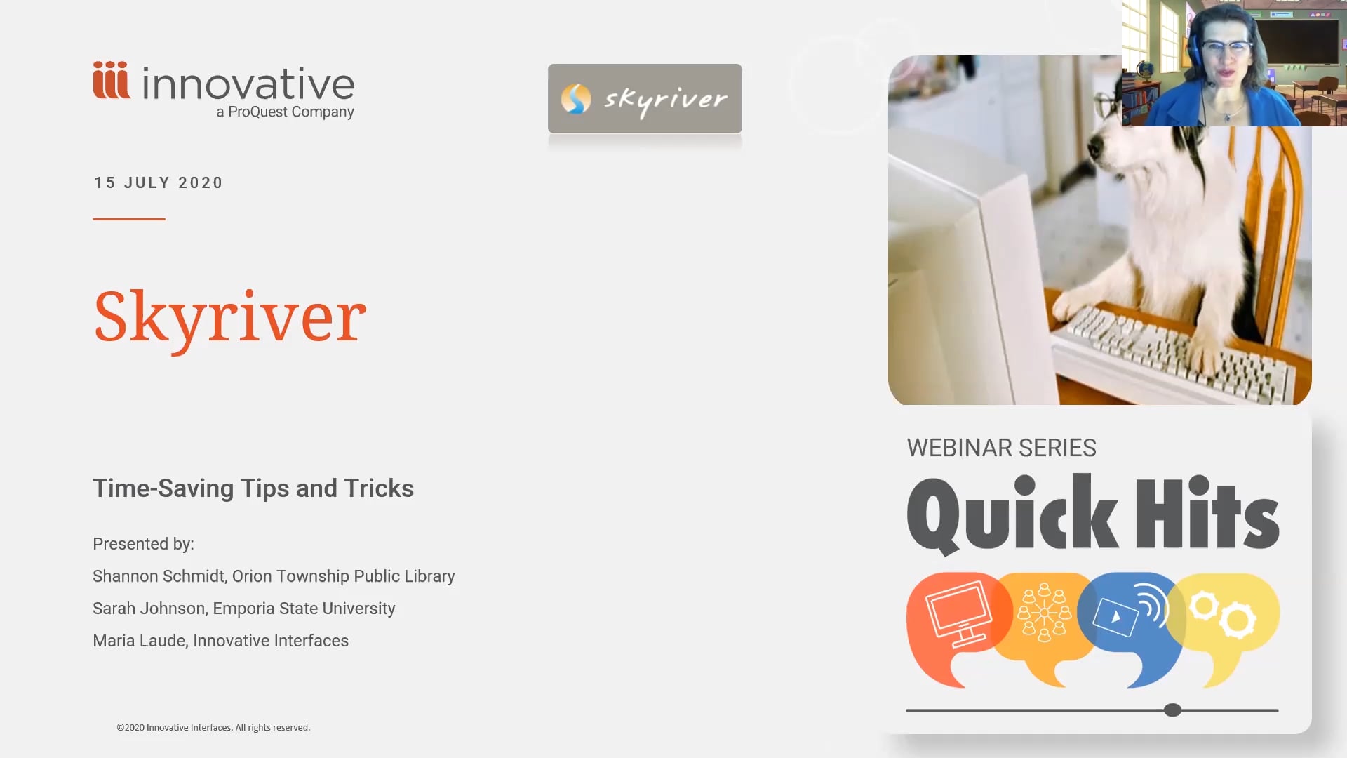 Webinars - Webinar: Skyriver Tips & Tricks on Vimeo