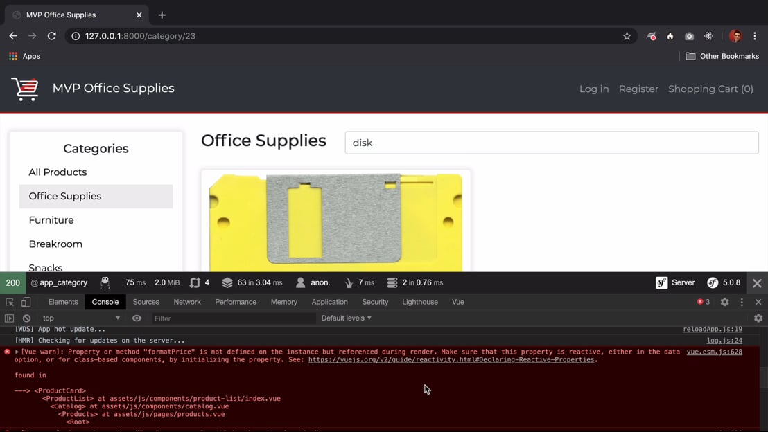 Business Logic Helpers > The Delightful World of Vue | SymfonyCasts