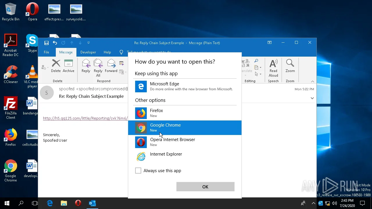 Any.run video showing Emotet hack on Vimeo