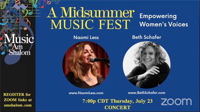 Midsummer Music Fest 2020 CONCERT featuring Beth Schafer and Naomi Less ...