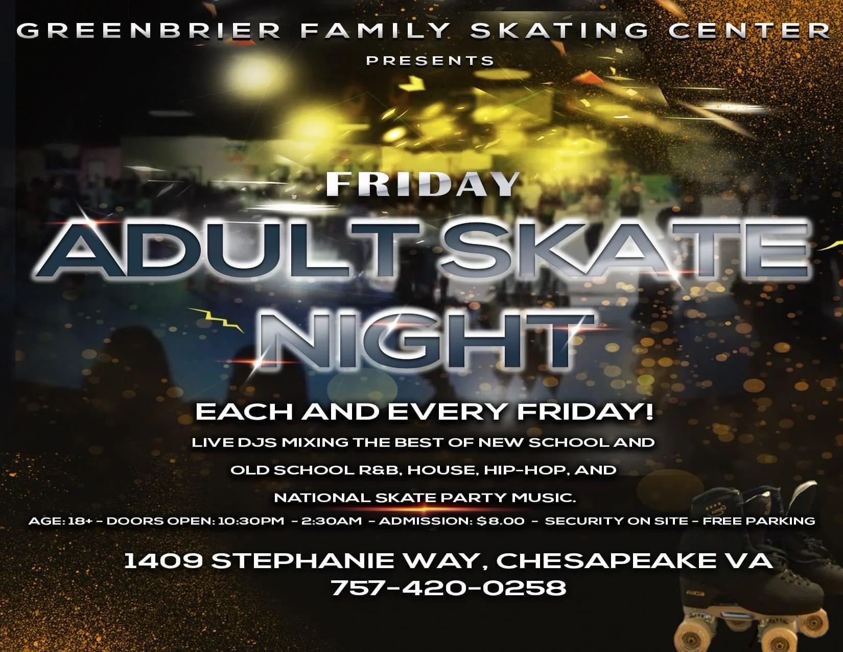DJ Boss Lady J Friday Night Live Adult Skate on Vimeo