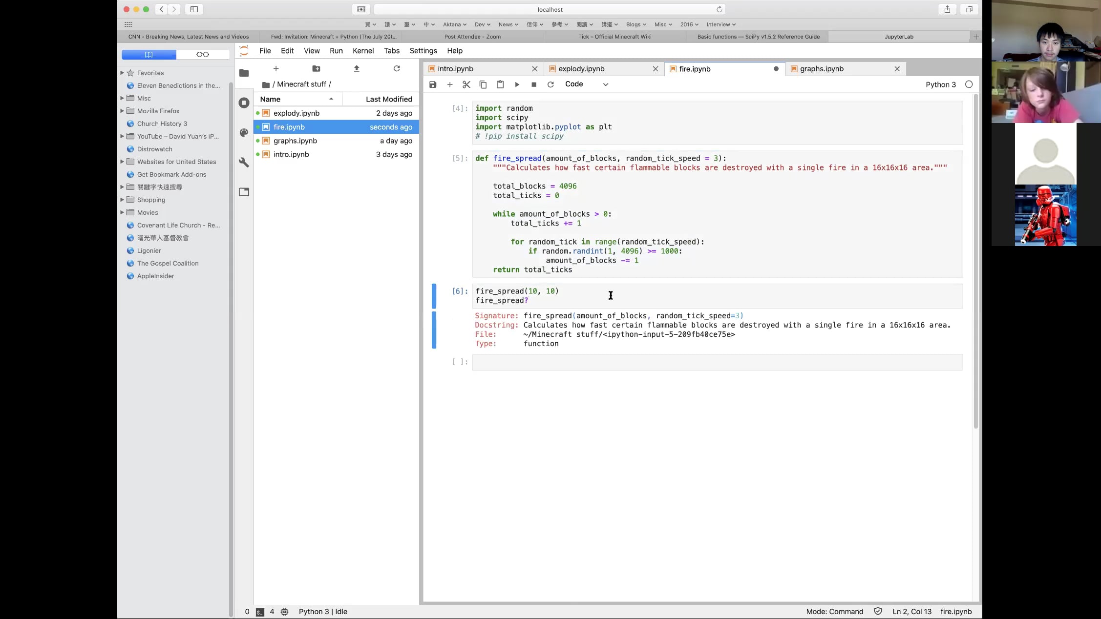 Minecraft + Python camp day 5 week 5 7/24/20 on Vimeo