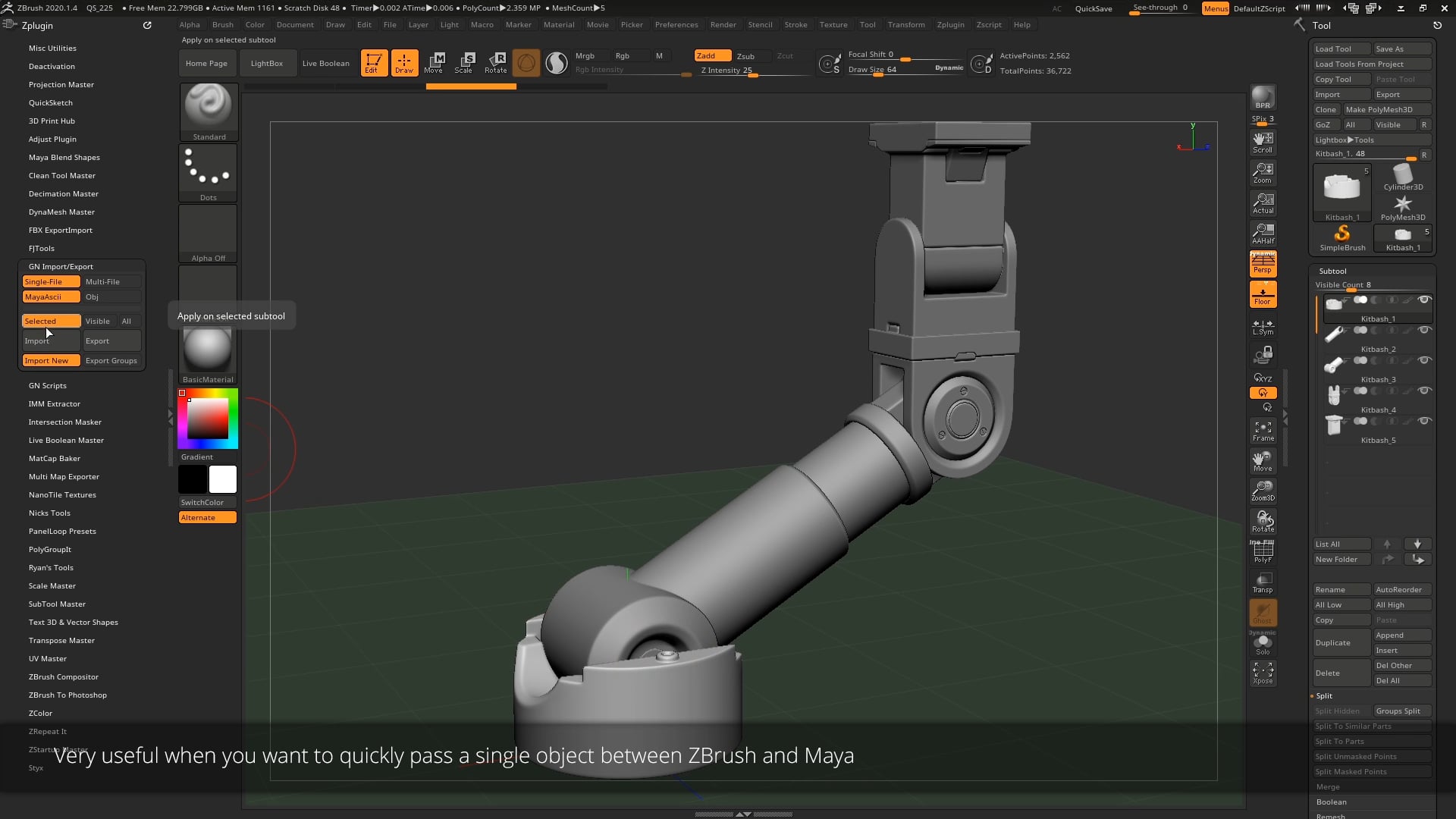 GN ZBrush/Maya Import/Export Tool – Demo on Vimeo