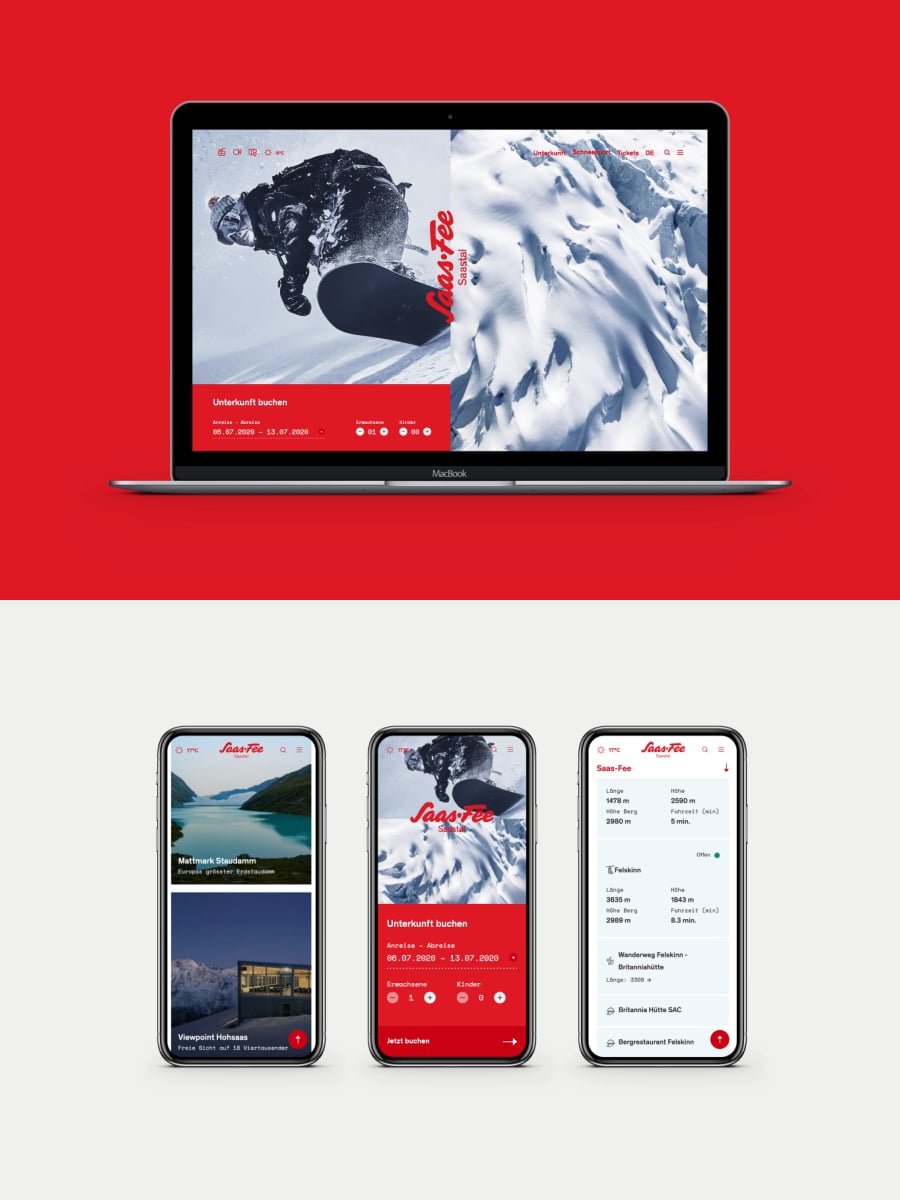 Saas-Fee Web Mock-up Desktop und Mobile on Vimeo