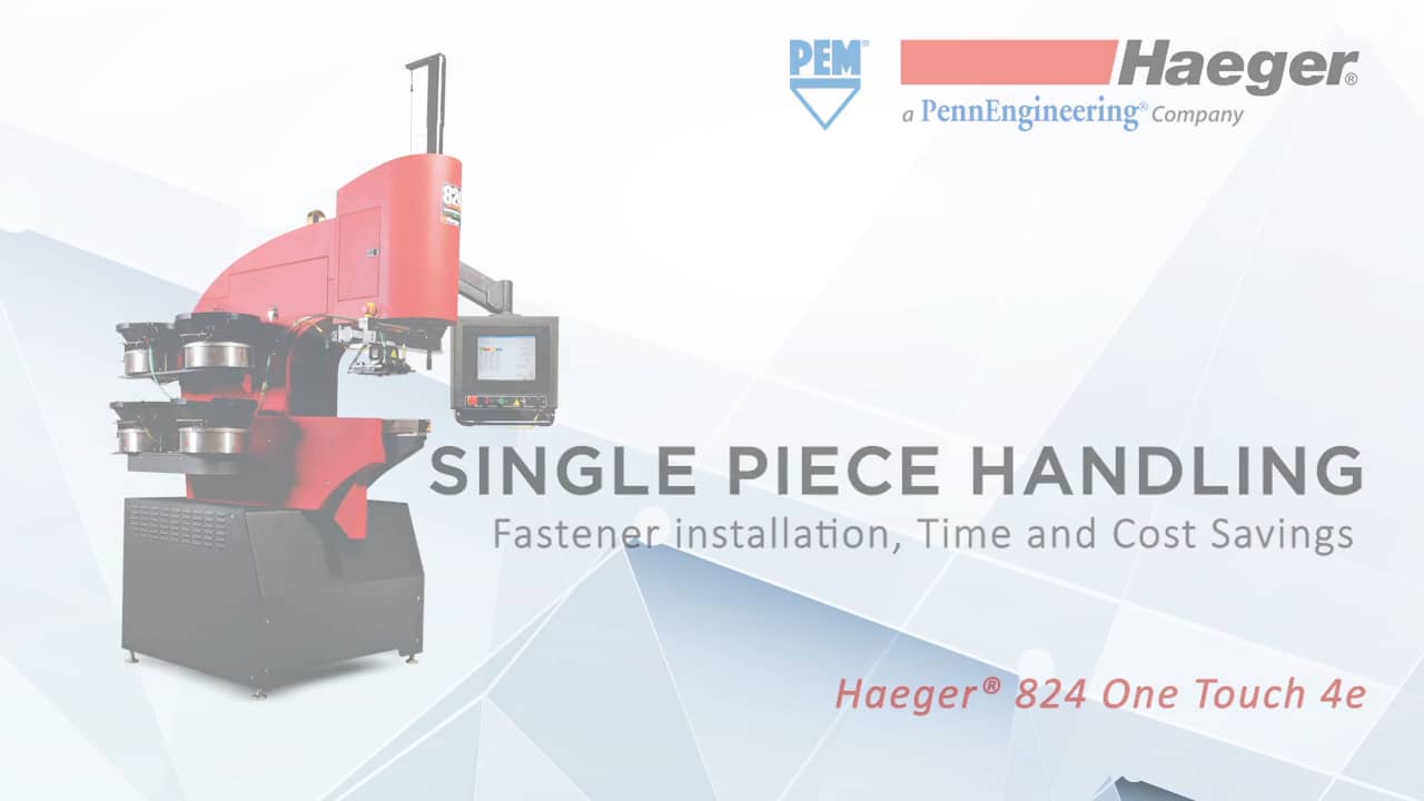 Single Piece Fastener Installation with Haeger® 824 One Touch 4e on Vimeo