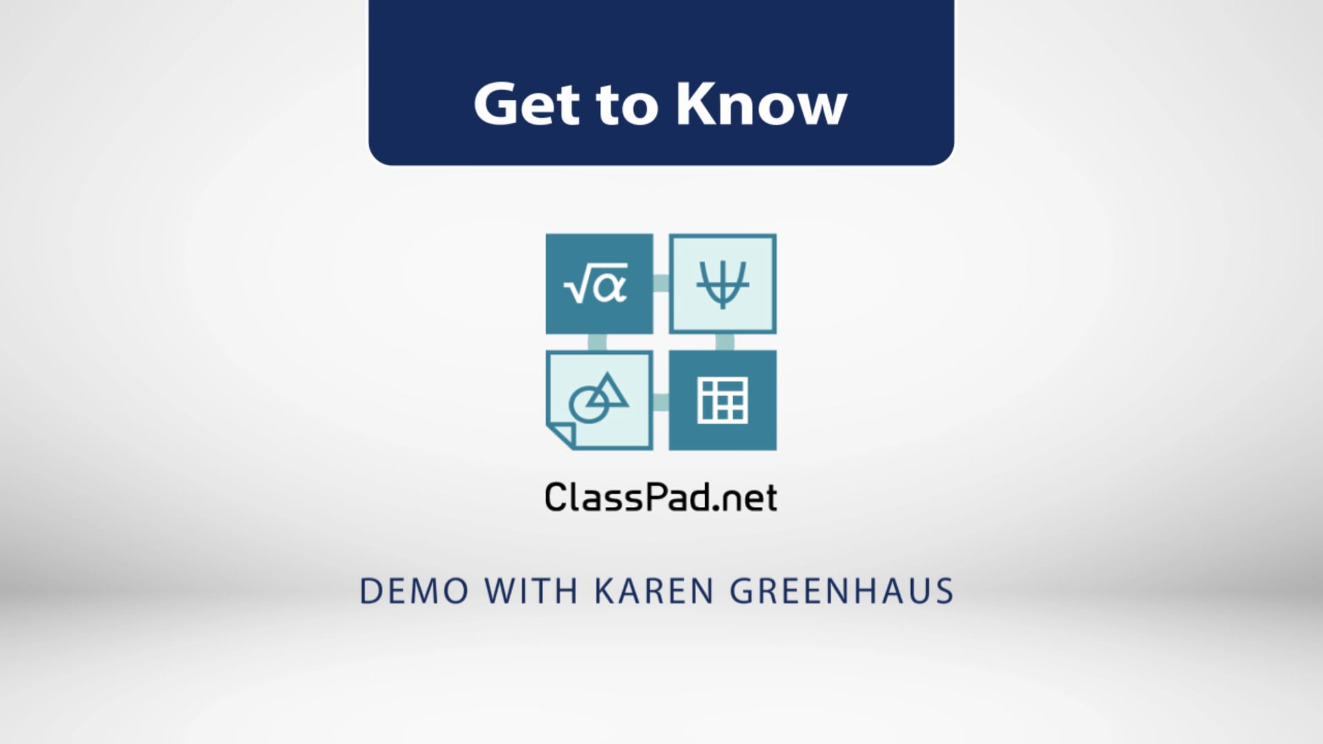 Get to Know: ClassPad for Discovering Mathematics on Vimeo