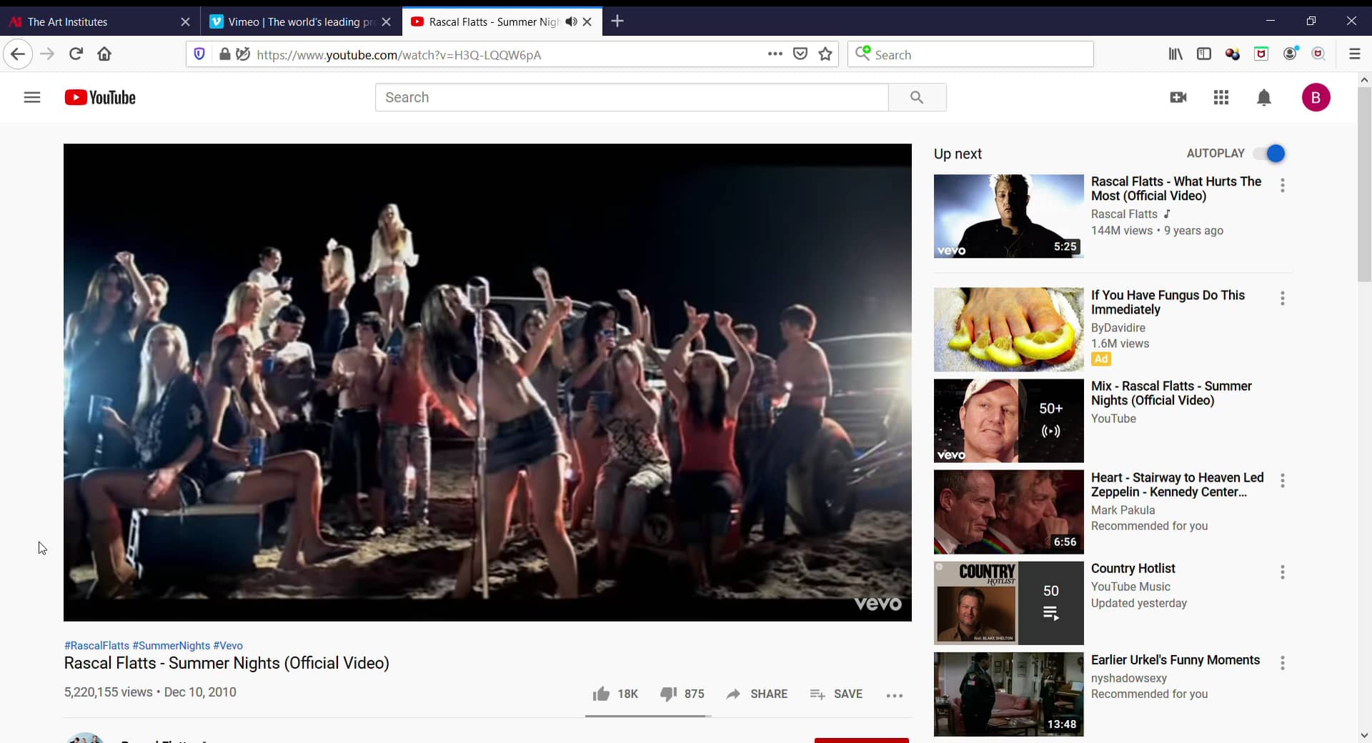 Rascal Flatts - Summer Nights (Official Video) - YouTube - Mozilla ...