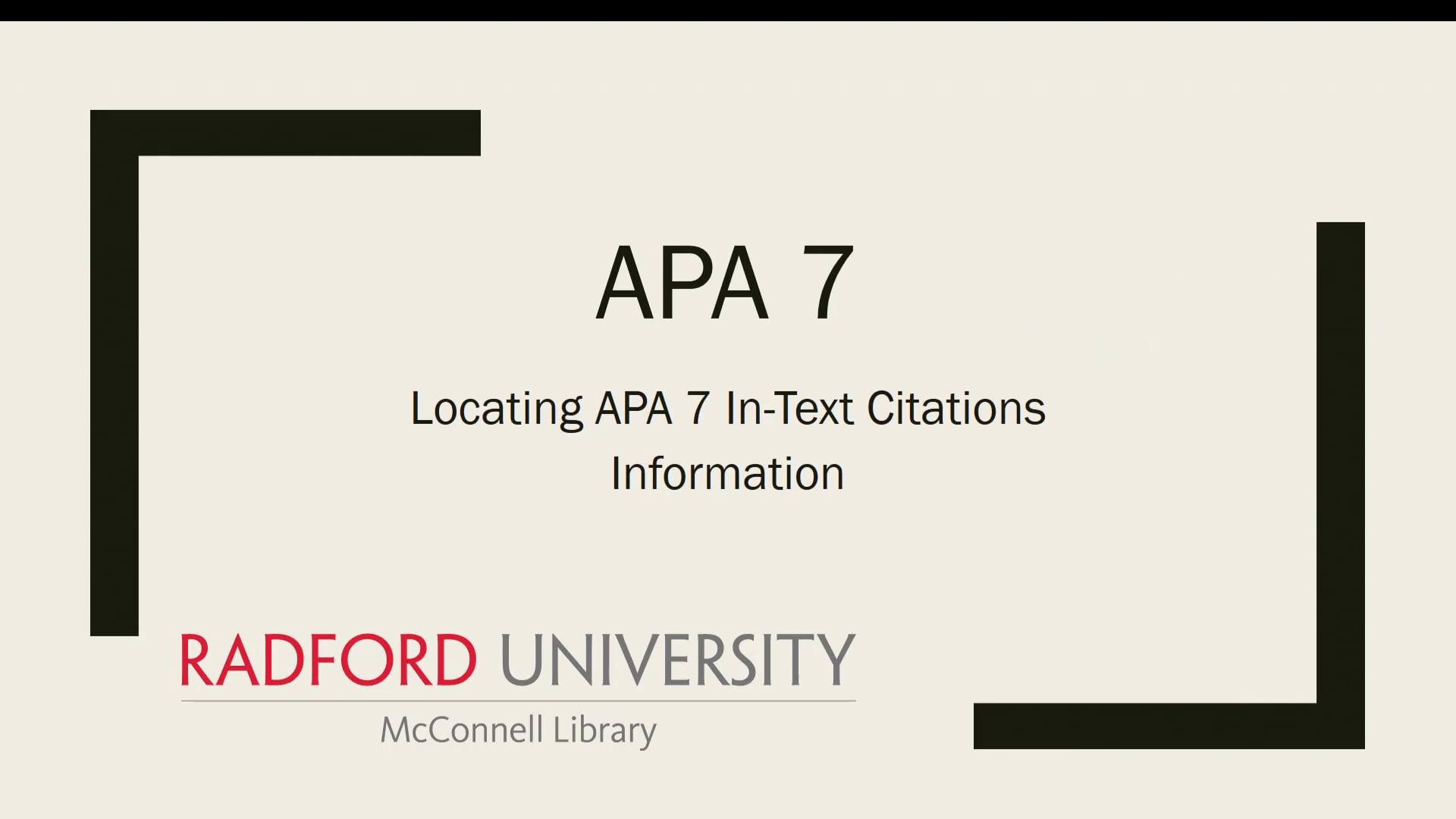 Locating APA 7 In-Text Citations Information on Vimeo