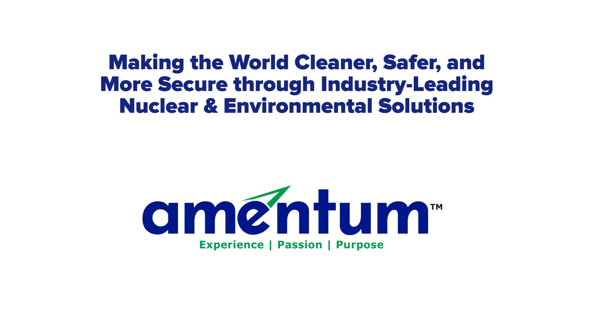 Amentum's Nuclear & Environment US Capabilities Digital Social Video on ...