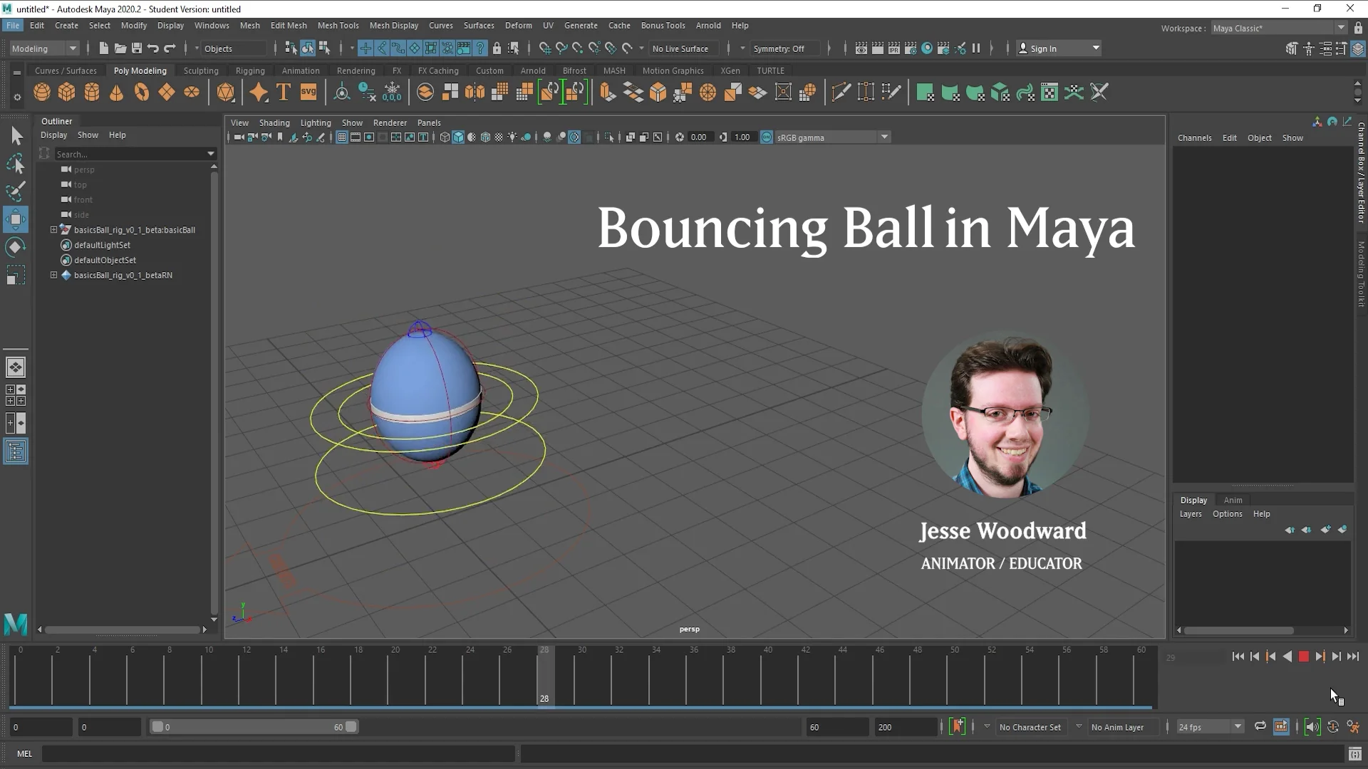 Bouncing Ball in Autodesk Maya