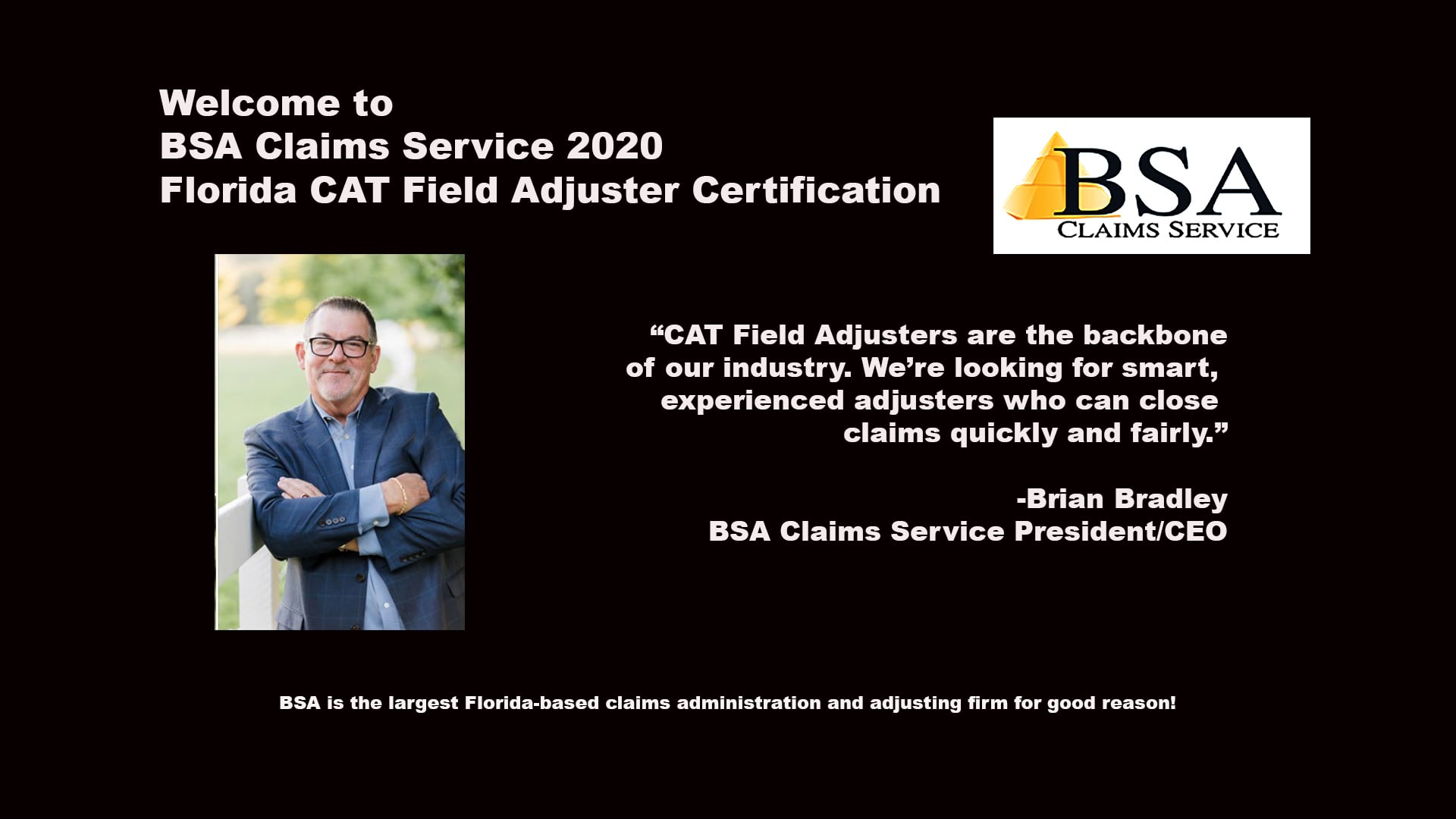 BSA 2020 Florida CAT CPIC Certification on Vimeo