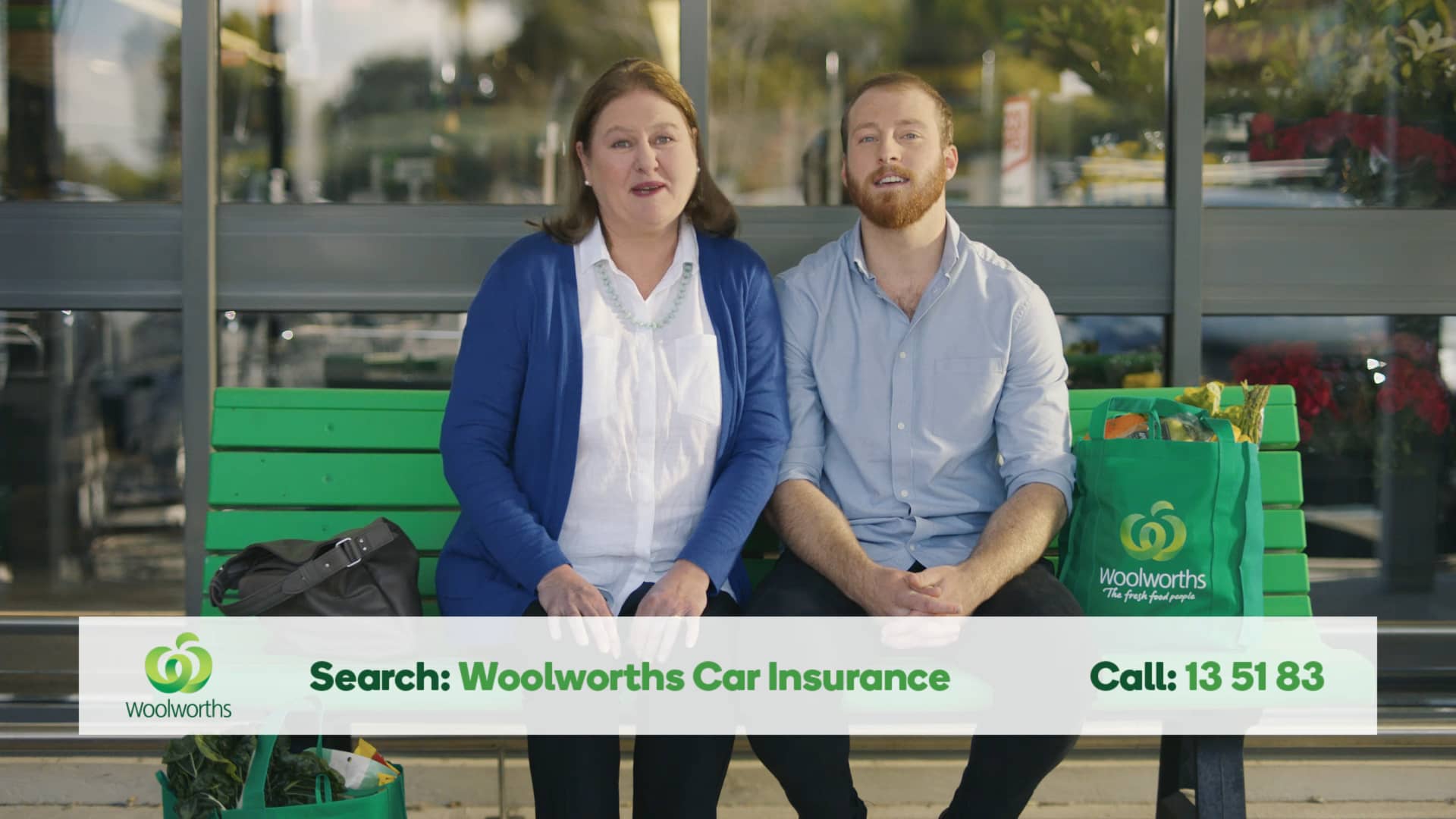 Woolworths Car Insurance 'Green bench' DRTV on Vimeo