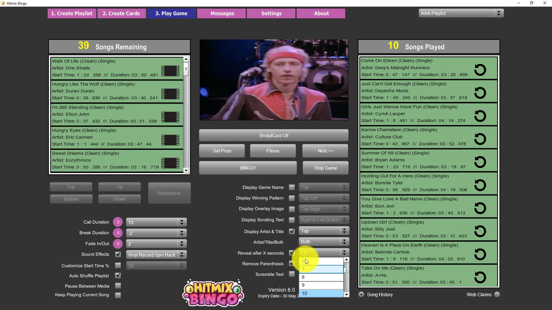 Play The Hitmix Bingo Game! on Vimeo