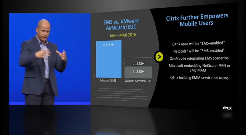 Citrix Synergy 2016 CVP GM Bill Burley and Microsoft CVP Brad Anderson ...